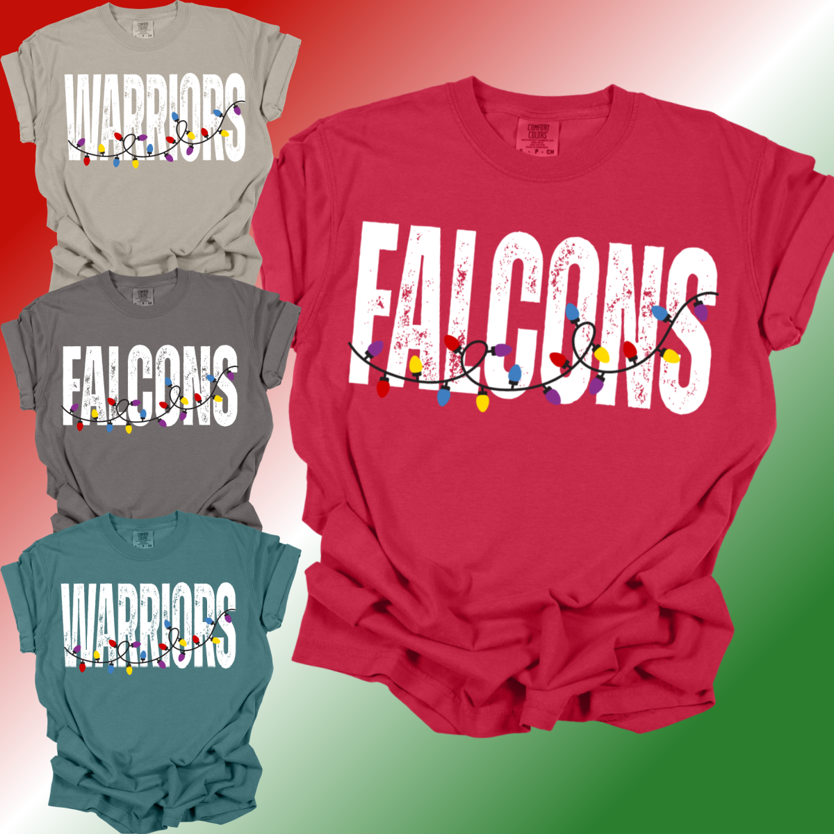 Christmas Lights Mascot - Comfort Colors Tee (Adult) – Fat Bear Designs