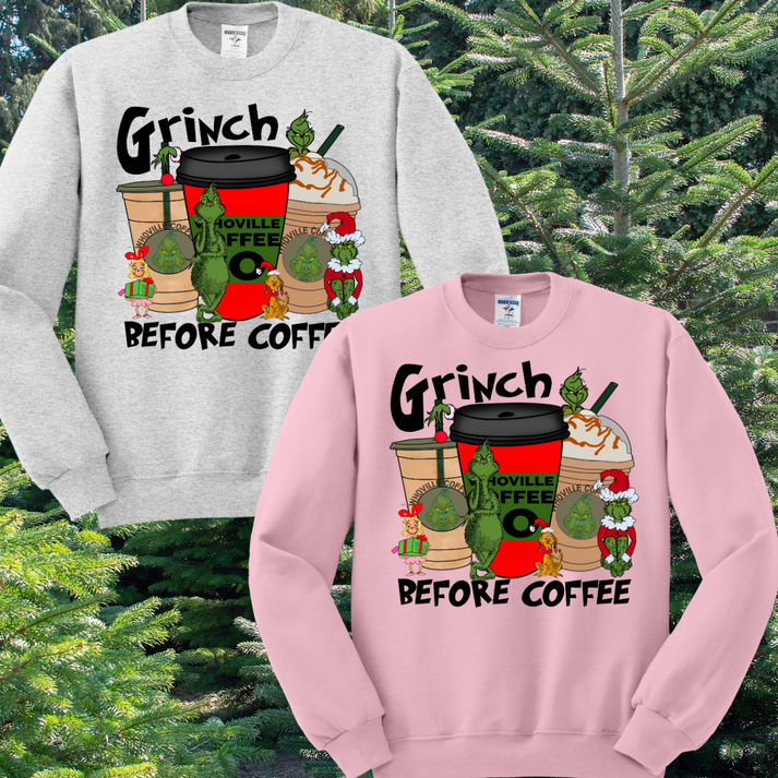 🐻 Fat Bear Friday - Gr!nch Before Coffee (Adult) – Fat Bear Designs